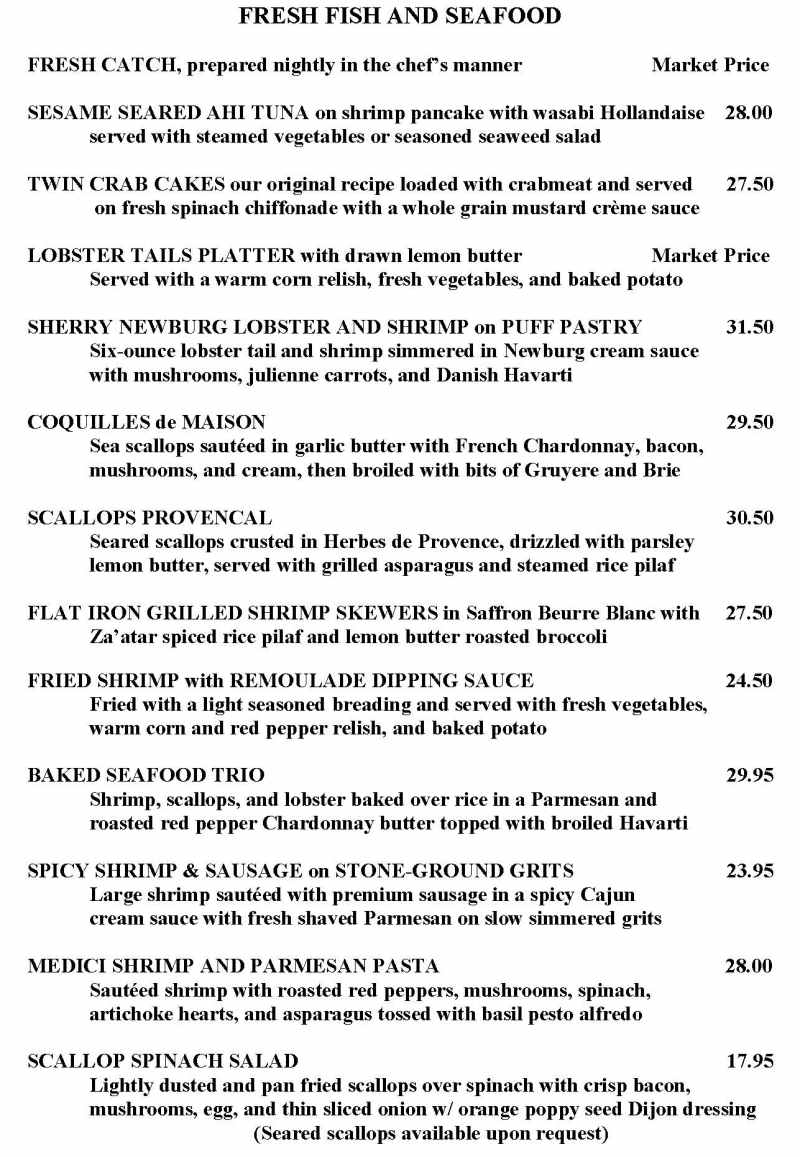 Calhoun Corners Menu, Clemson, SC