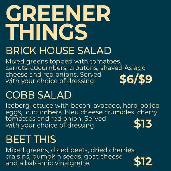 The River Menu, Waynesboro, VA