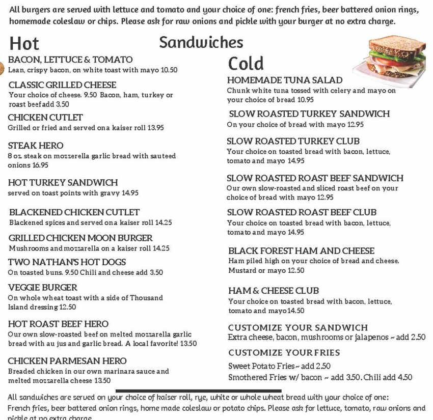 Kevin's Menu, North Bennington, VT