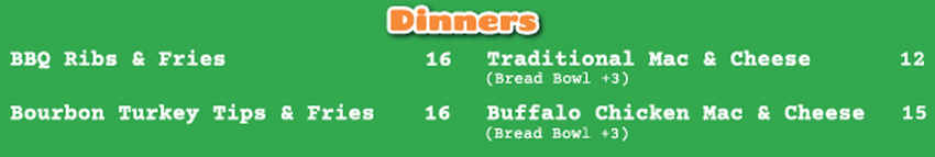 Third Place Pizzeria Menu, Castleton, VT